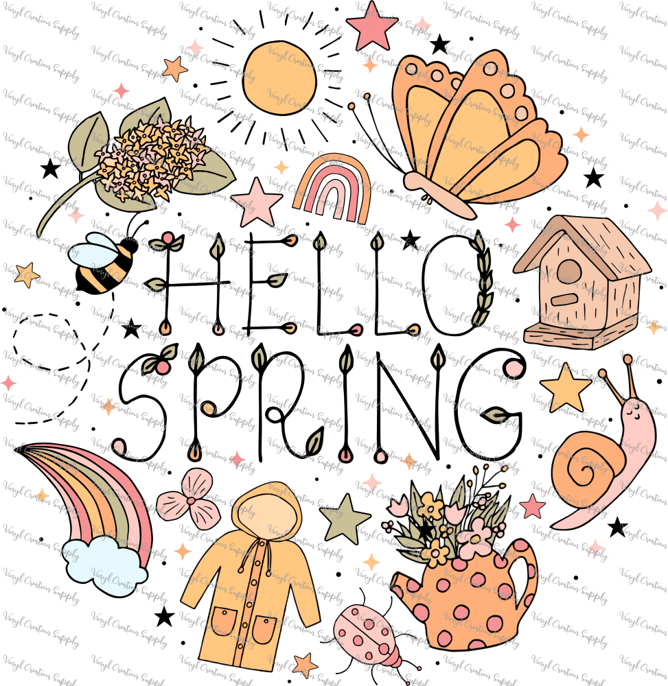 Hello Spring Collage – Vinyl Creation Supply