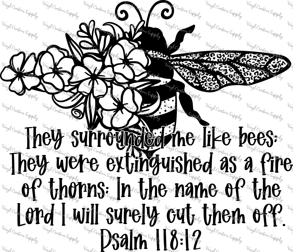 Psalm 118 12 Vinyl Creation Supply Psalm 118 12 Vinyl Creation Supply