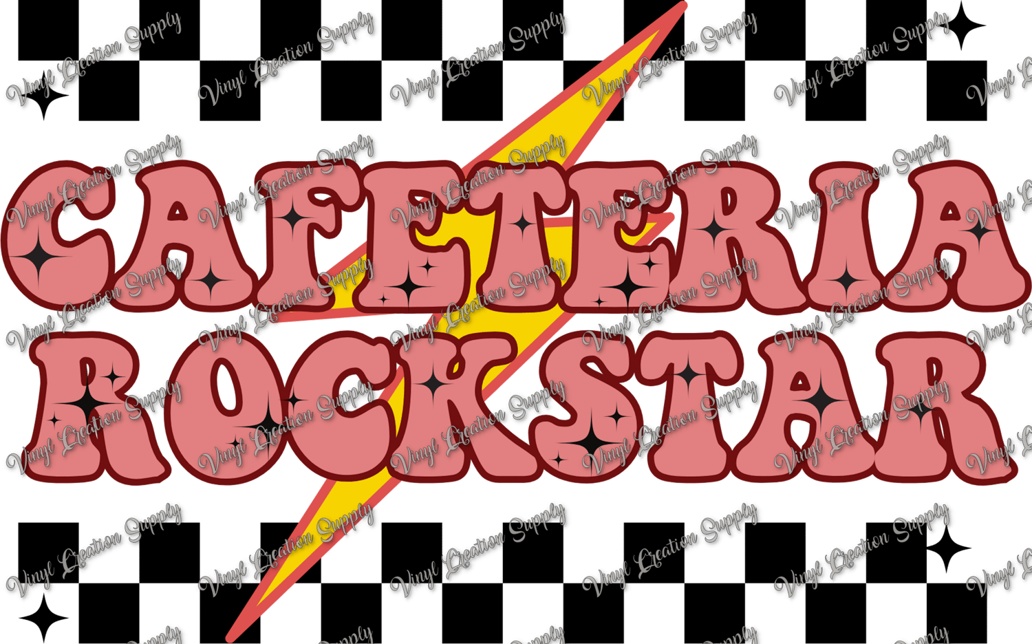 Cafeteria Rockstar Lightning Bolt – Vinyl Creation Supply