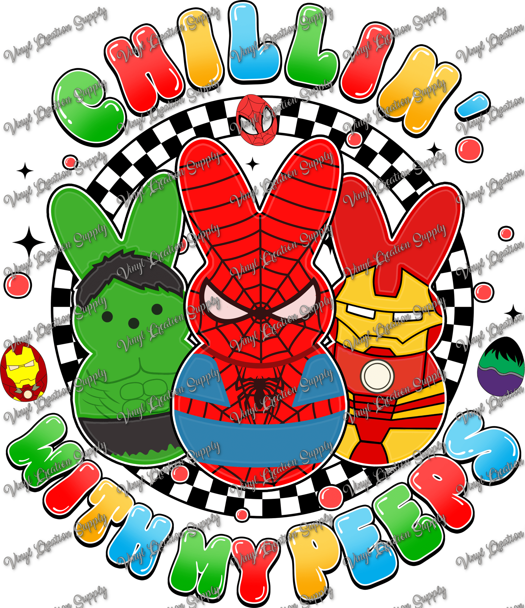 Chillin With My Peeps Characters Boy – Vinyl Creation Supply