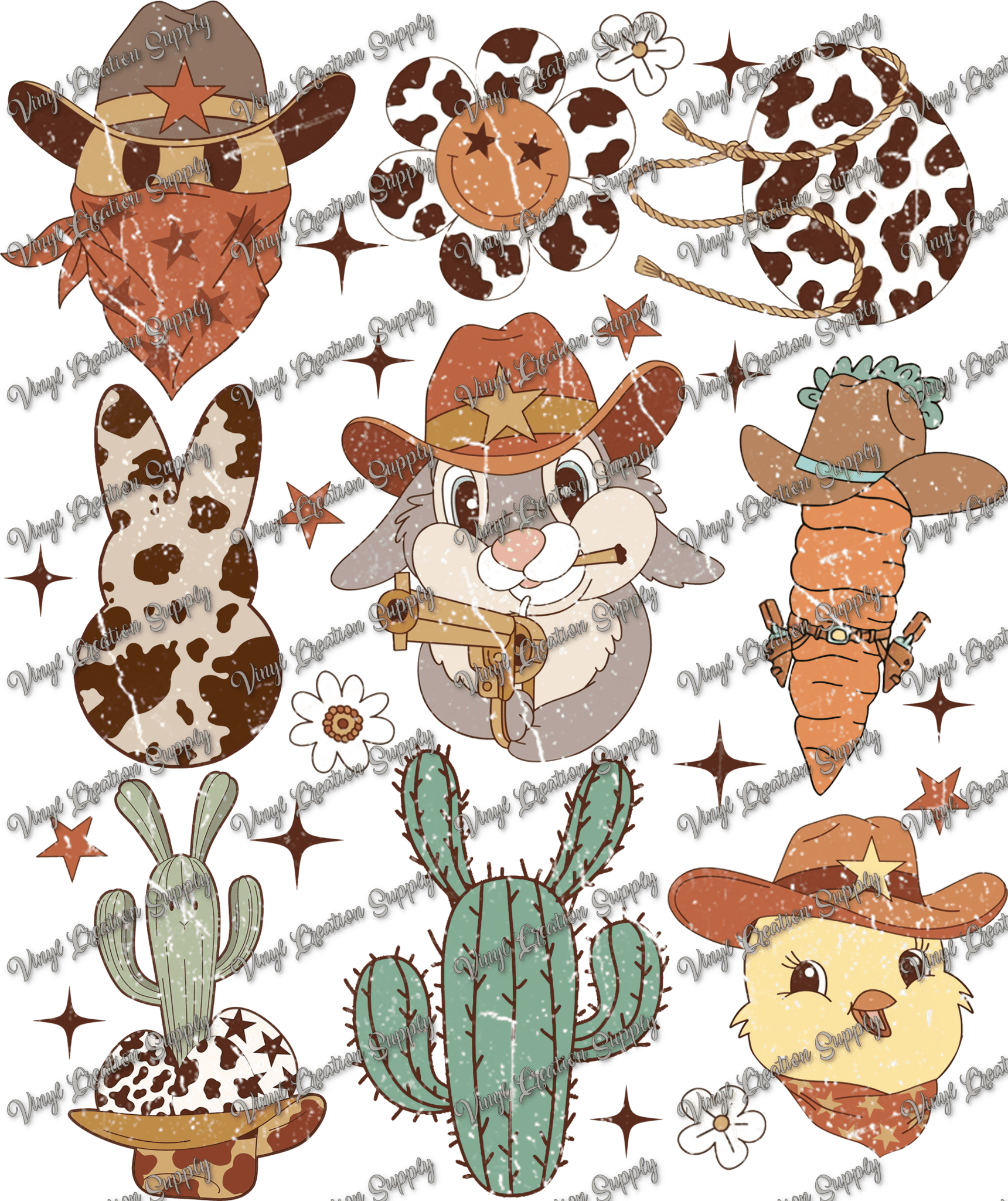 Cowboy Easter Collage – Vinyl Creation Supply