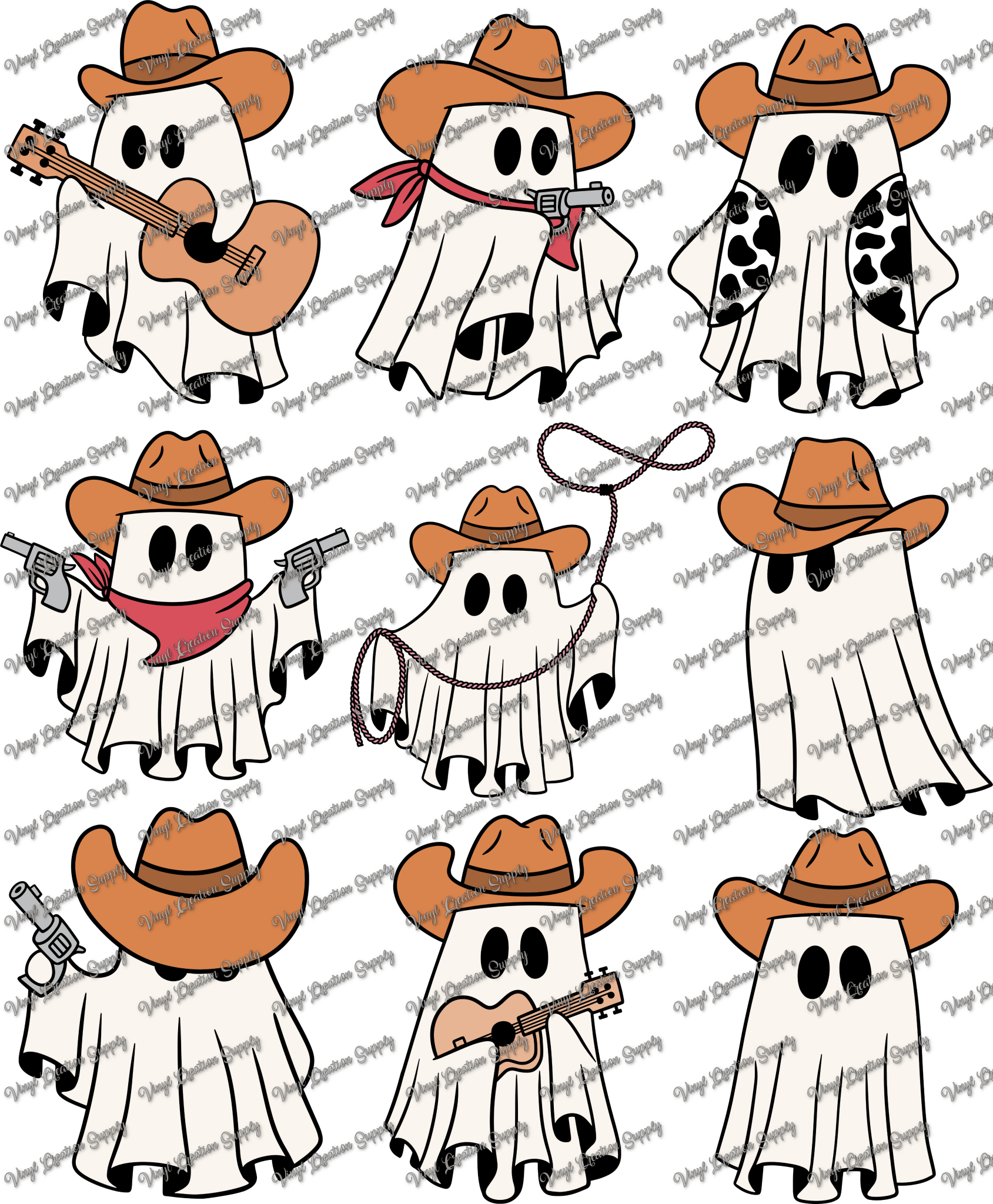 Cowboy Ghost Collage – Vinyl Creation Supply