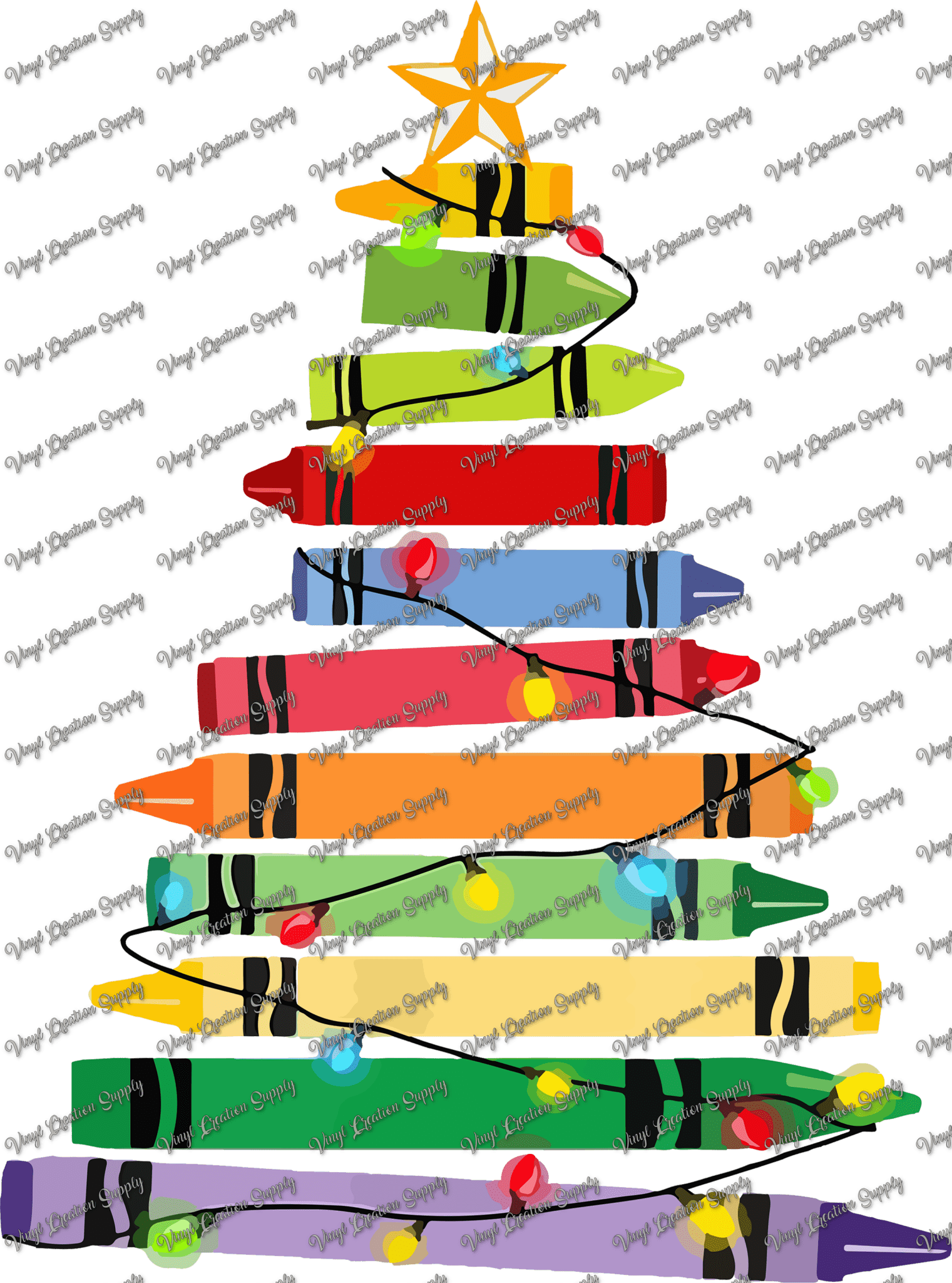 Crayon Christmas Tree – Vinyl Creation Supply