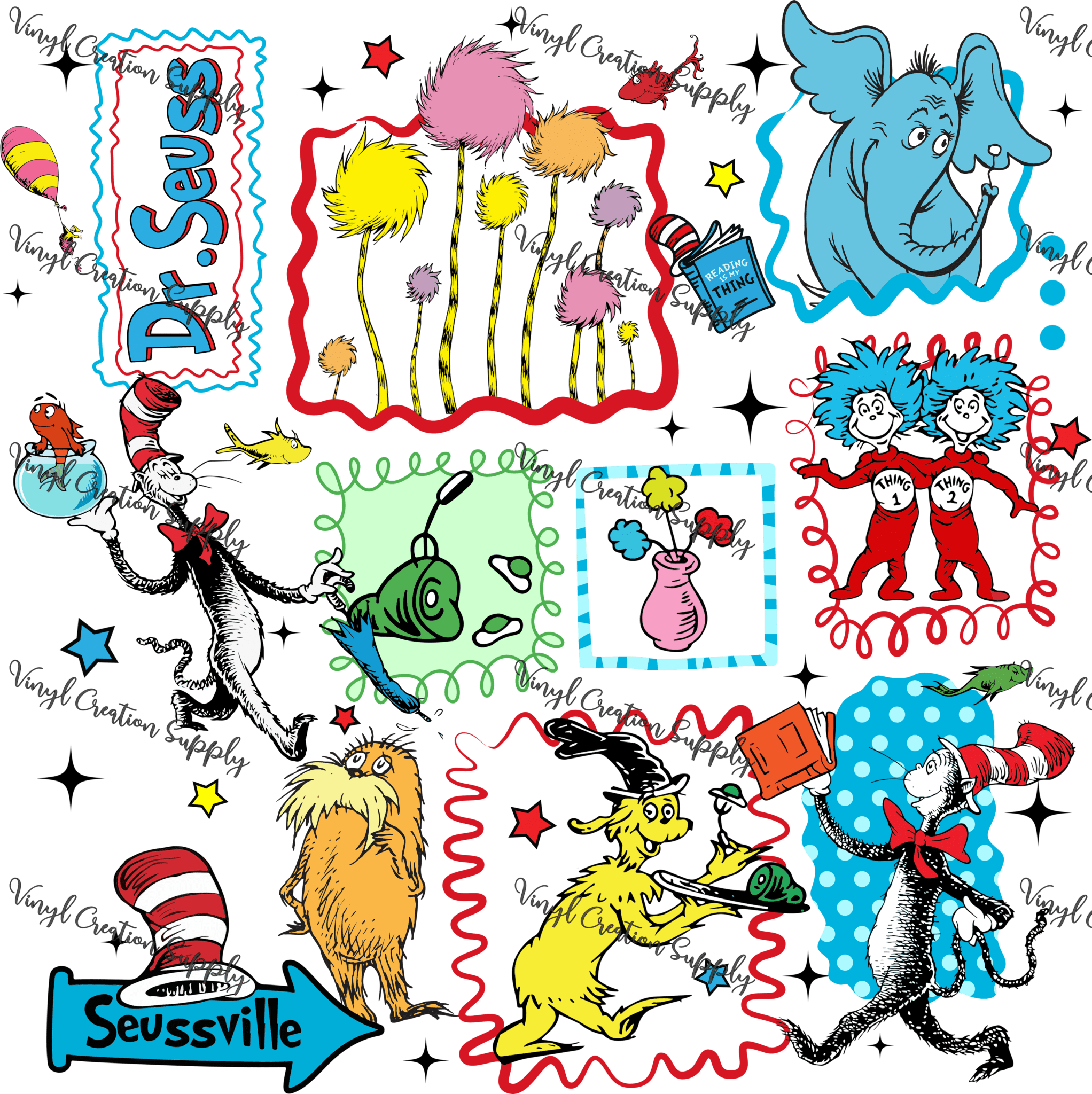 Dr Seuss Frame Collage 2 – Vinyl Creation Supply