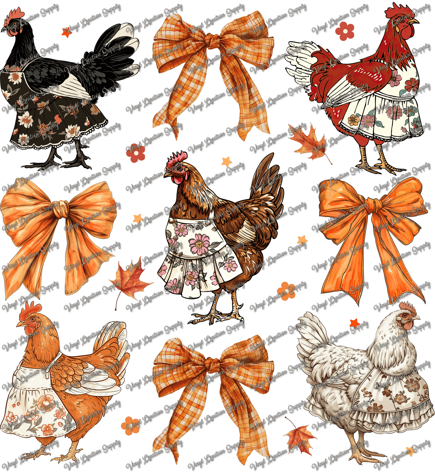 Fall Chicken Collage – Vinyl Creation Supply