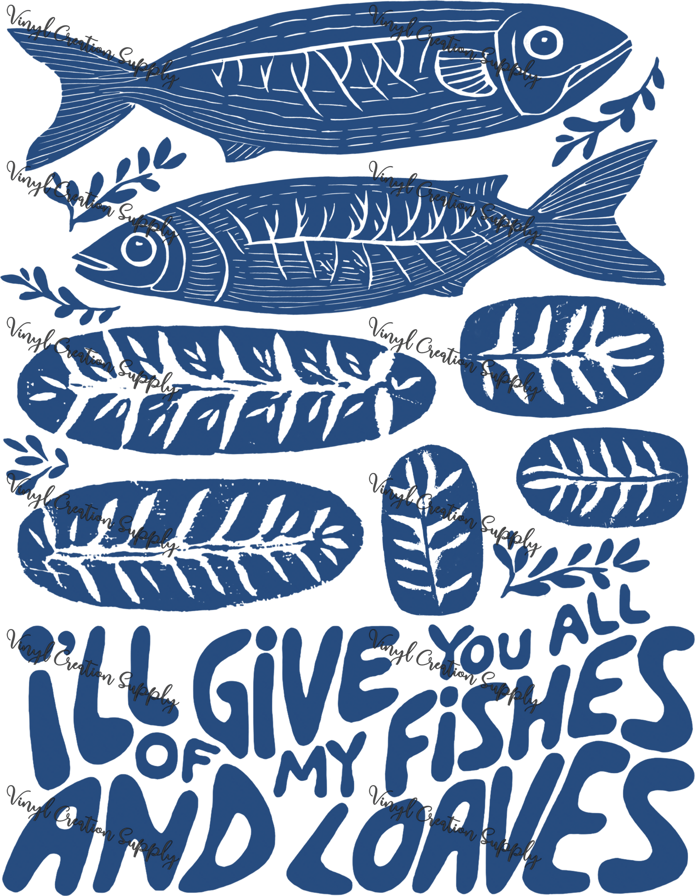 Fish and Loaves Blue Combo – Vinyl Creation Supply
