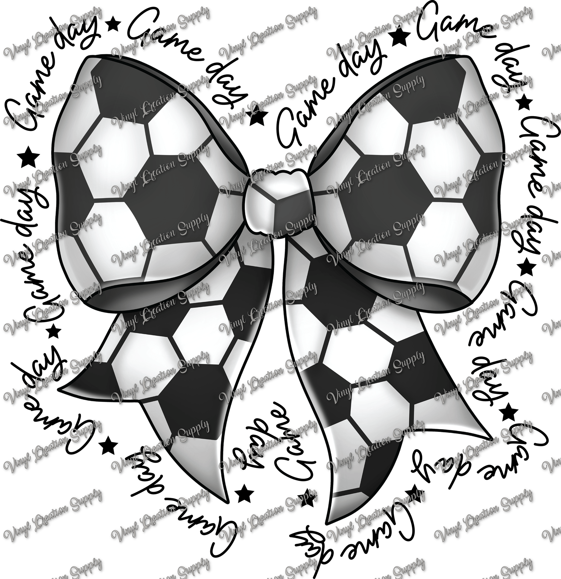Game Day Soccer Bow Words – Vinyl Creation Supply