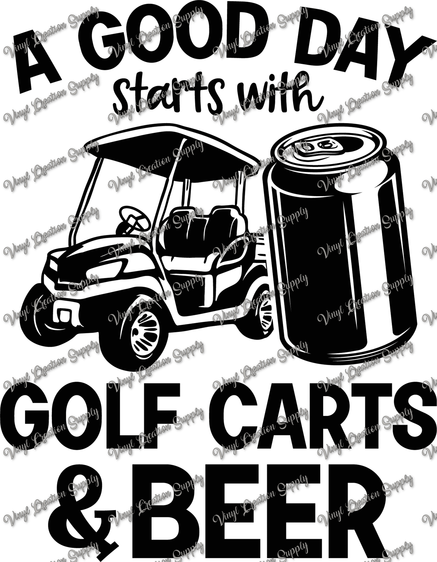 Golf Carts & Beer – Vinyl Creation Supply