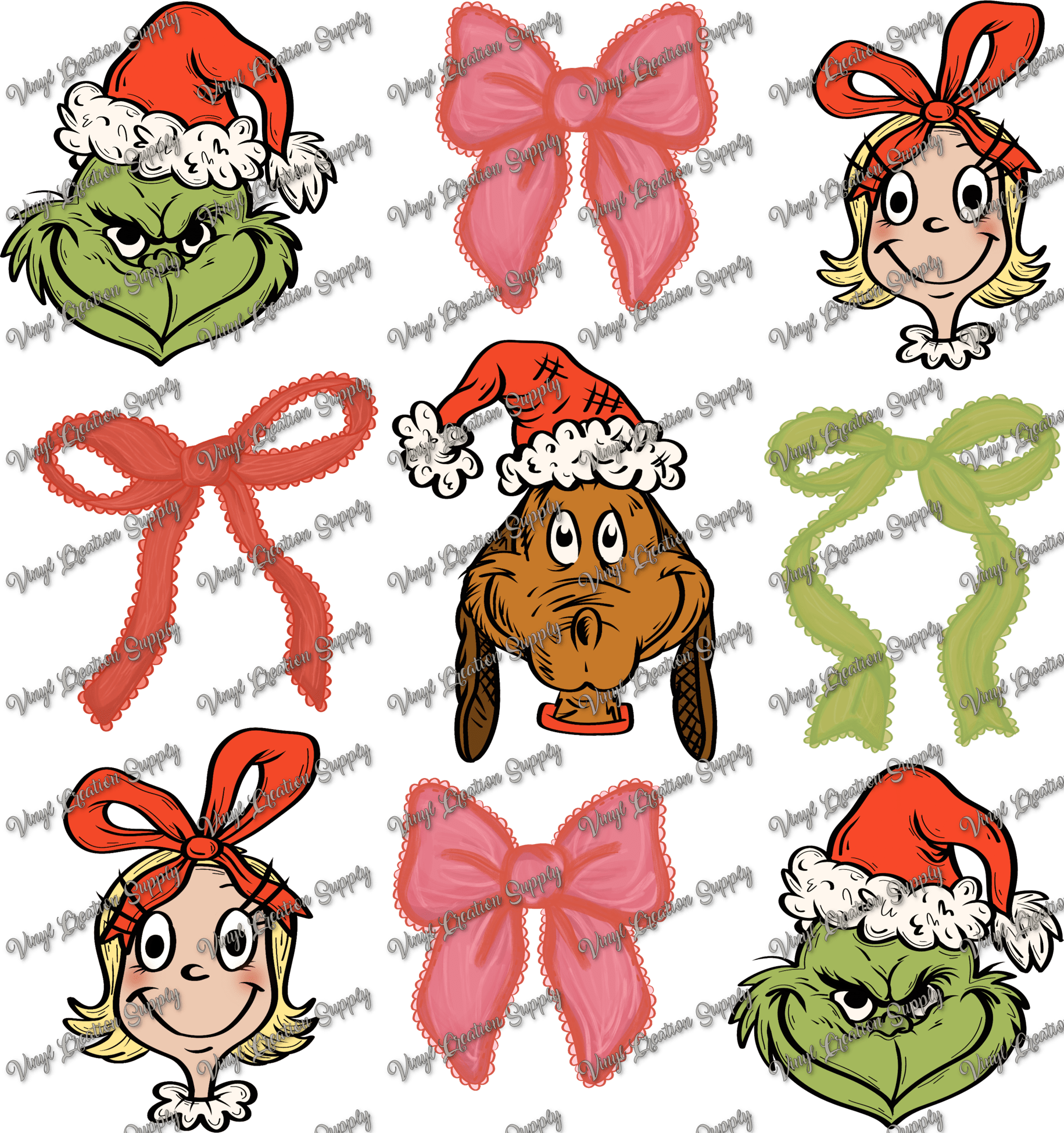 Greenguy Bow Collage – Vinyl Creation Supply