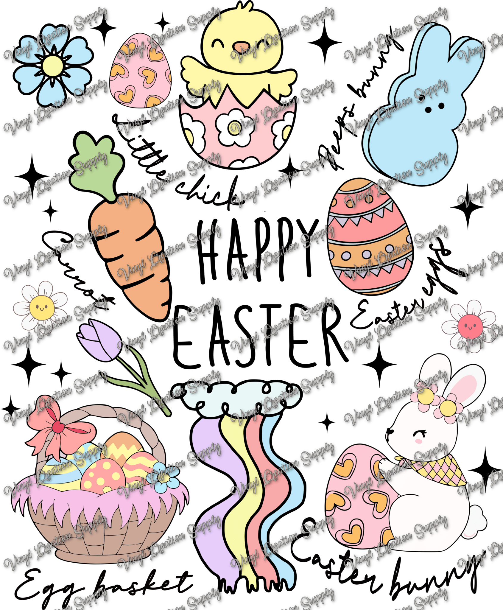 Happy Easter Collage – Vinyl Creation Supply