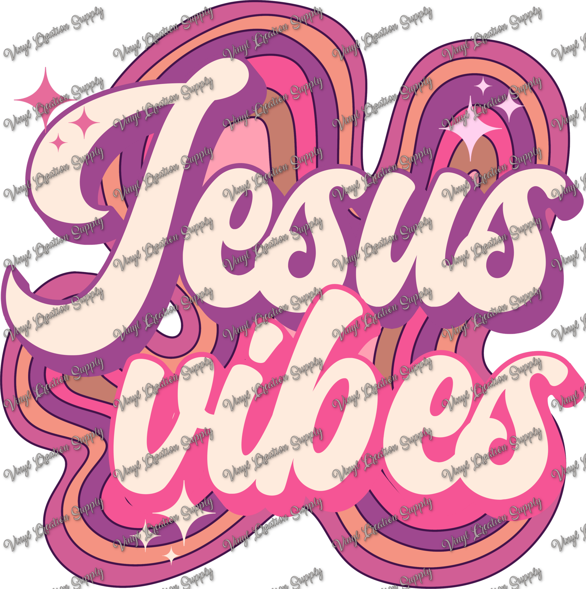 Jesus Vibes Pink – Vinyl Creation Supply