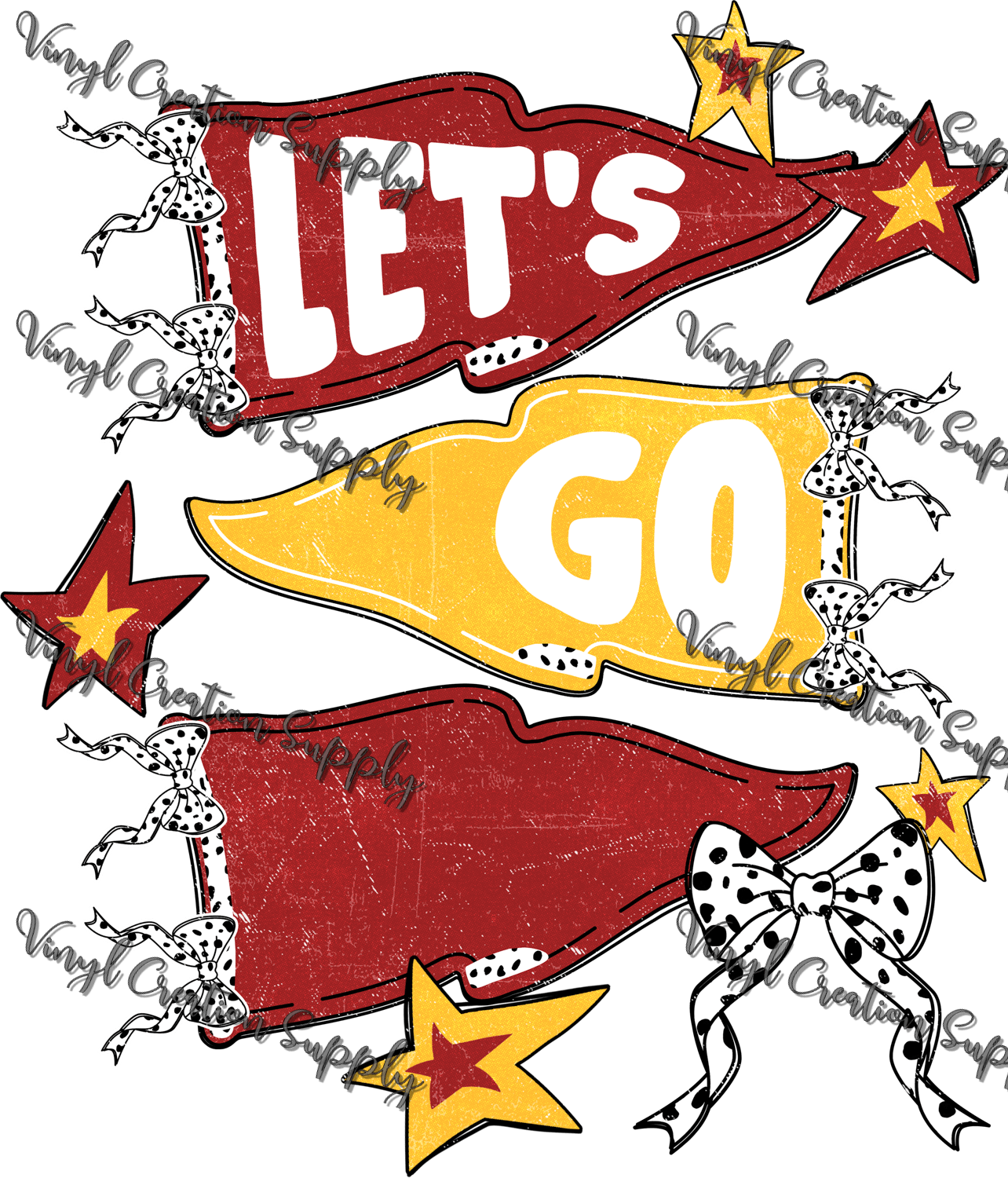 Maroon Pendant Flags – Vinyl Creation Supply