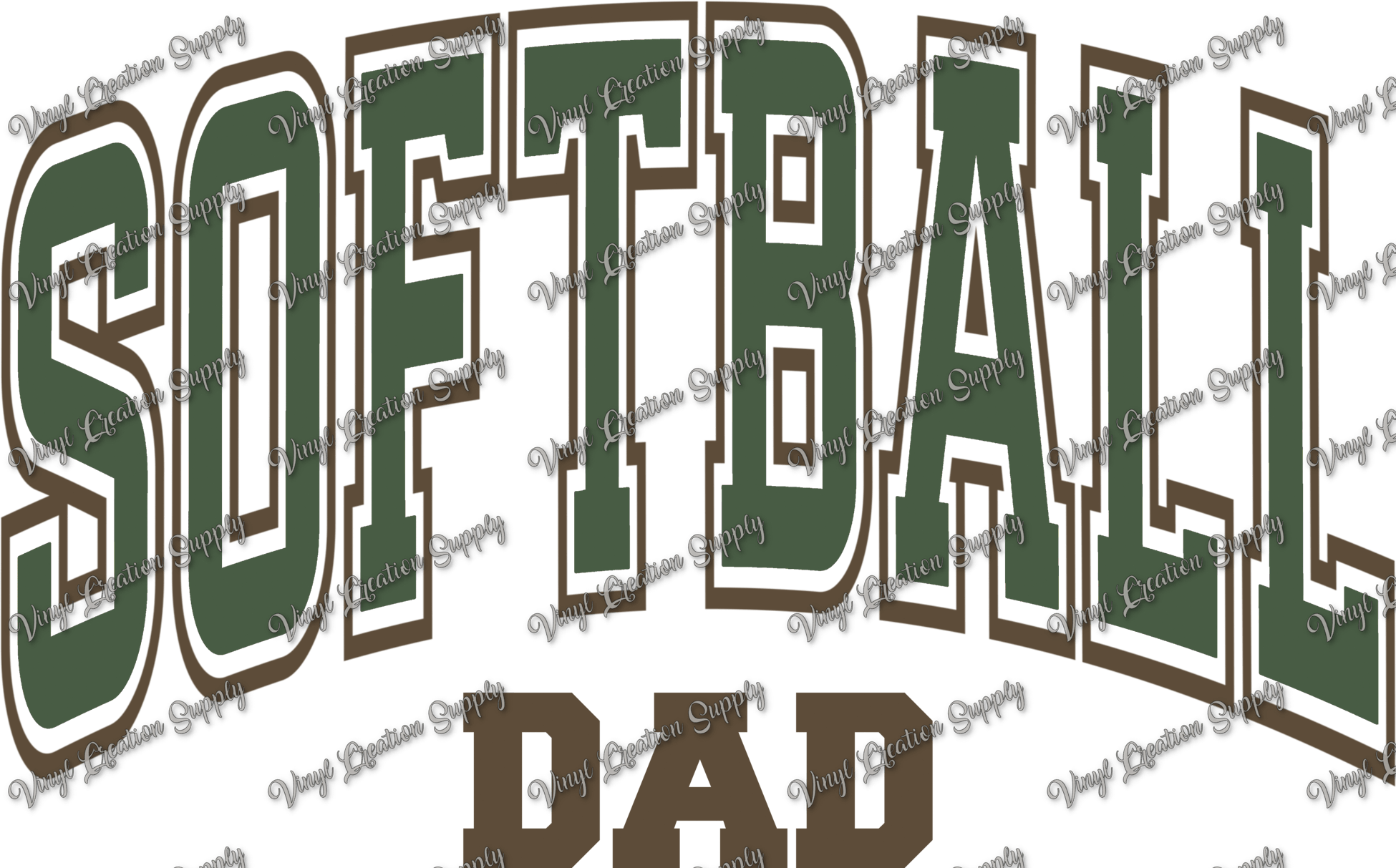 Military Green Softball Dad – Vinyl Creation Supply