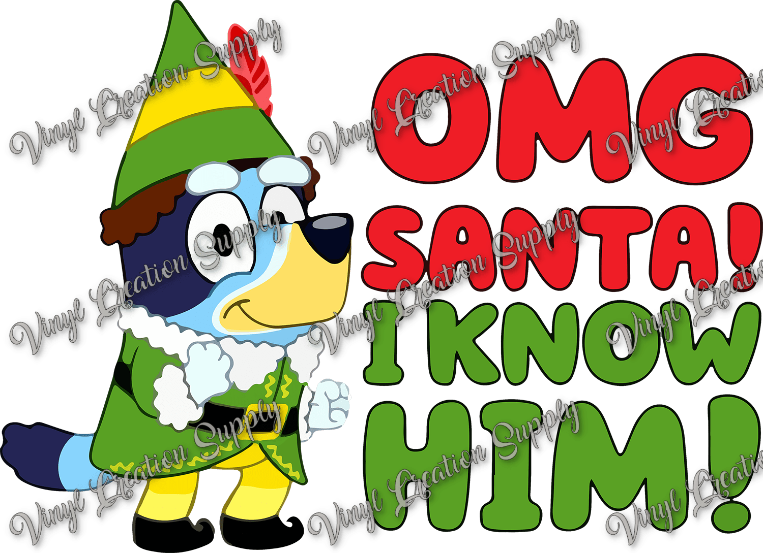 OMG Santa Bluey – Vinyl Creation Supply
