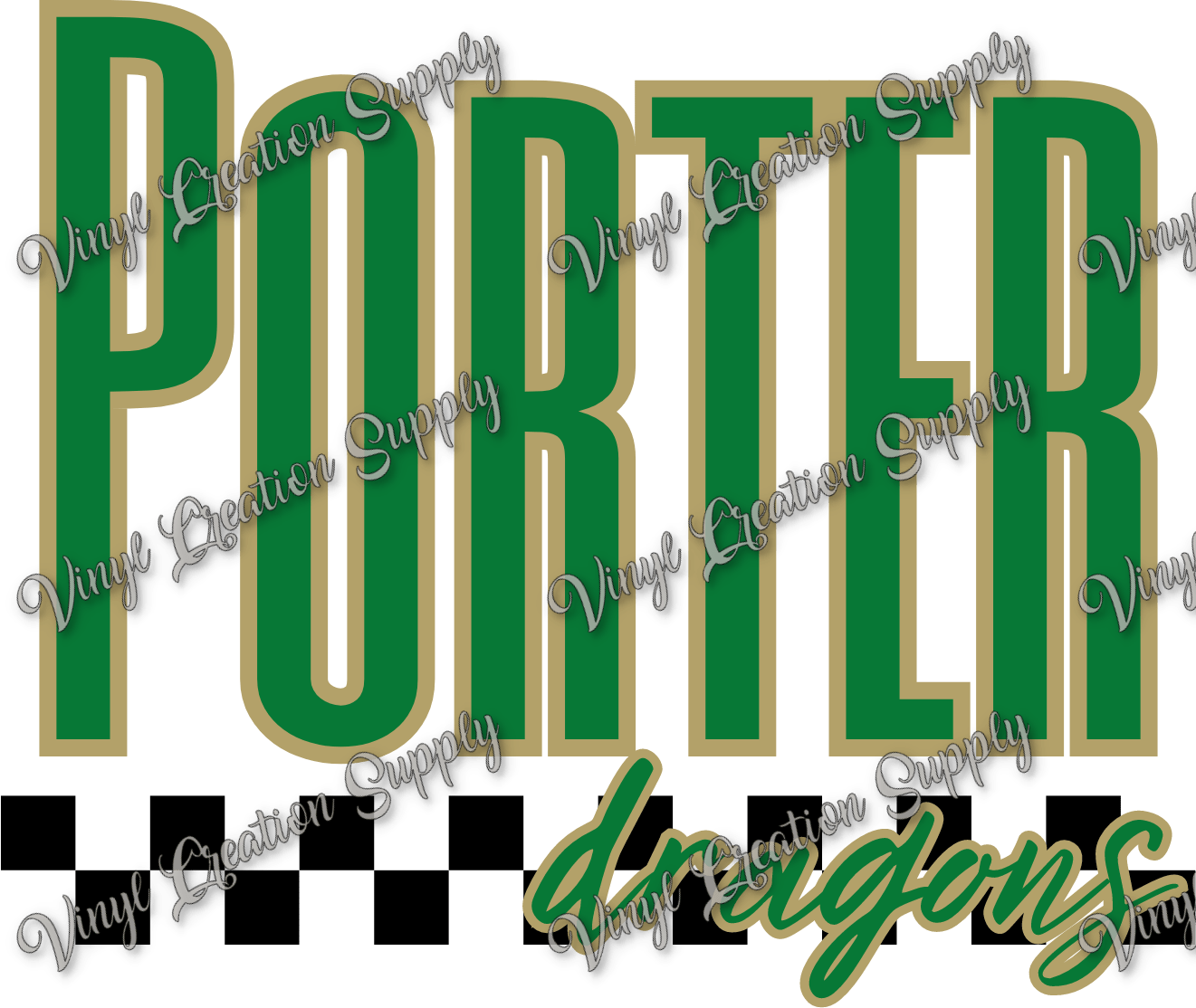 Porter Dragon Checkered – Vinyl Creation Supply