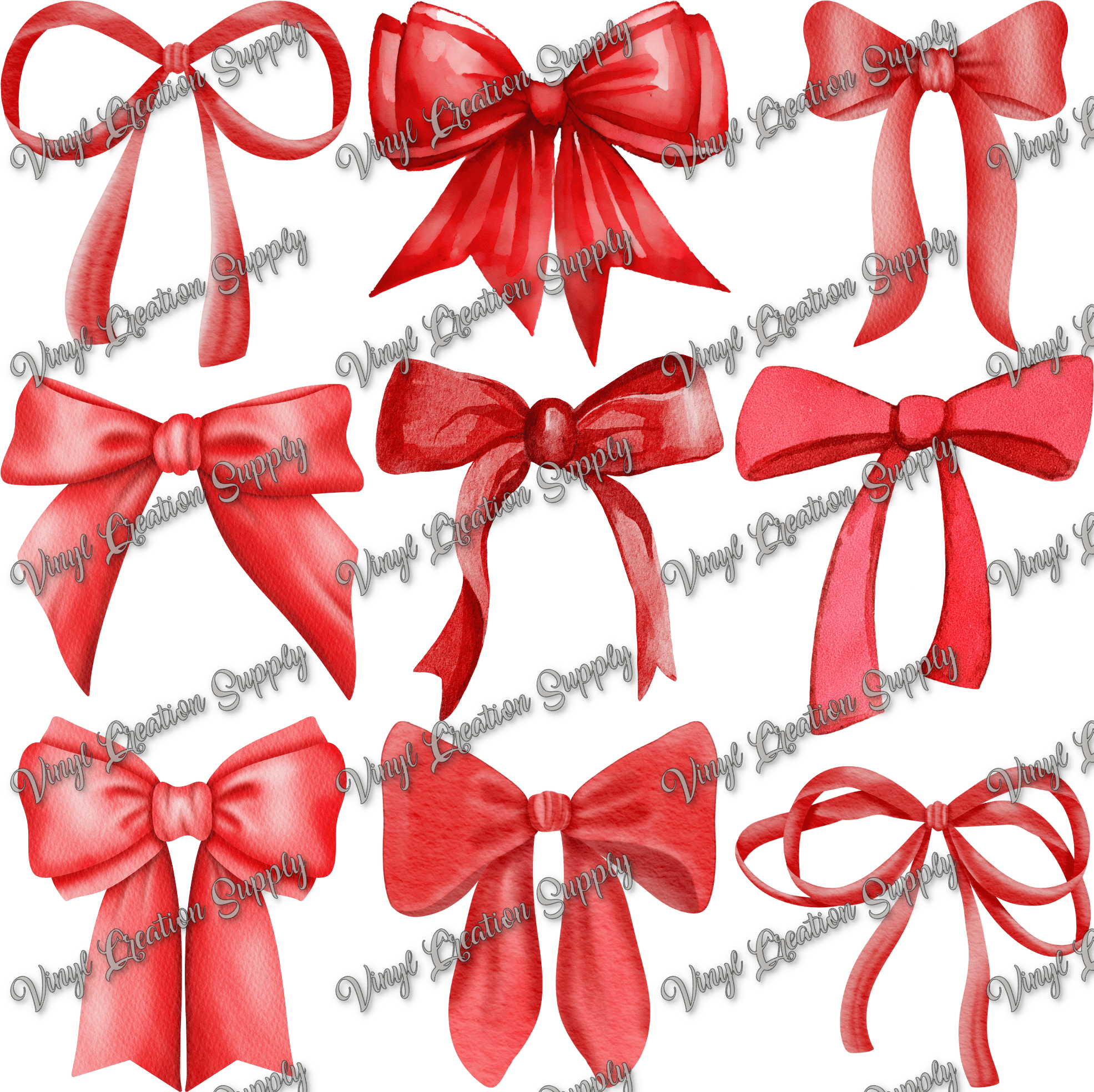 Red Coquette Bow Collage – Vinyl Creation Supply