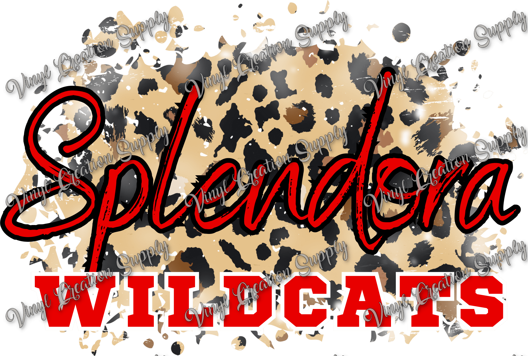 Splendora Wildcats Cheetah White – Vinyl Creation Supply
