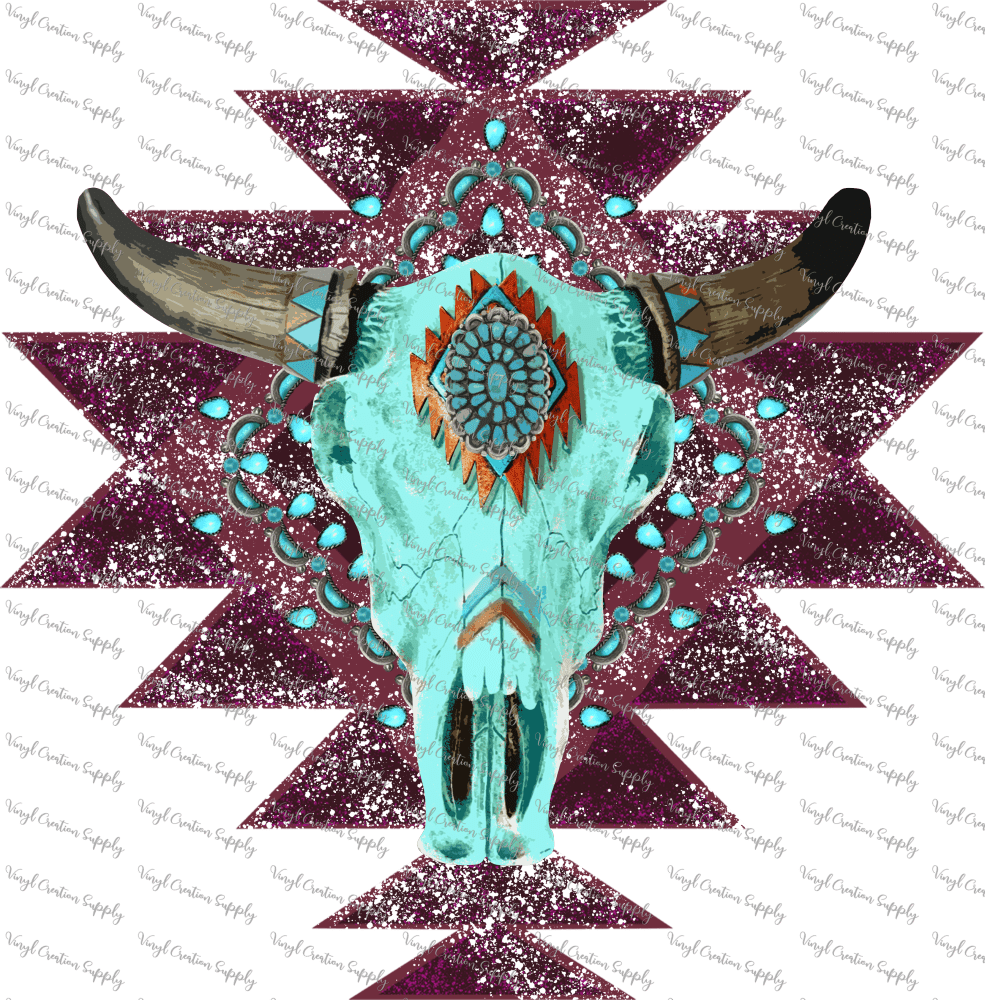 Aztec Bull Skull – Vinyl Creation Supply