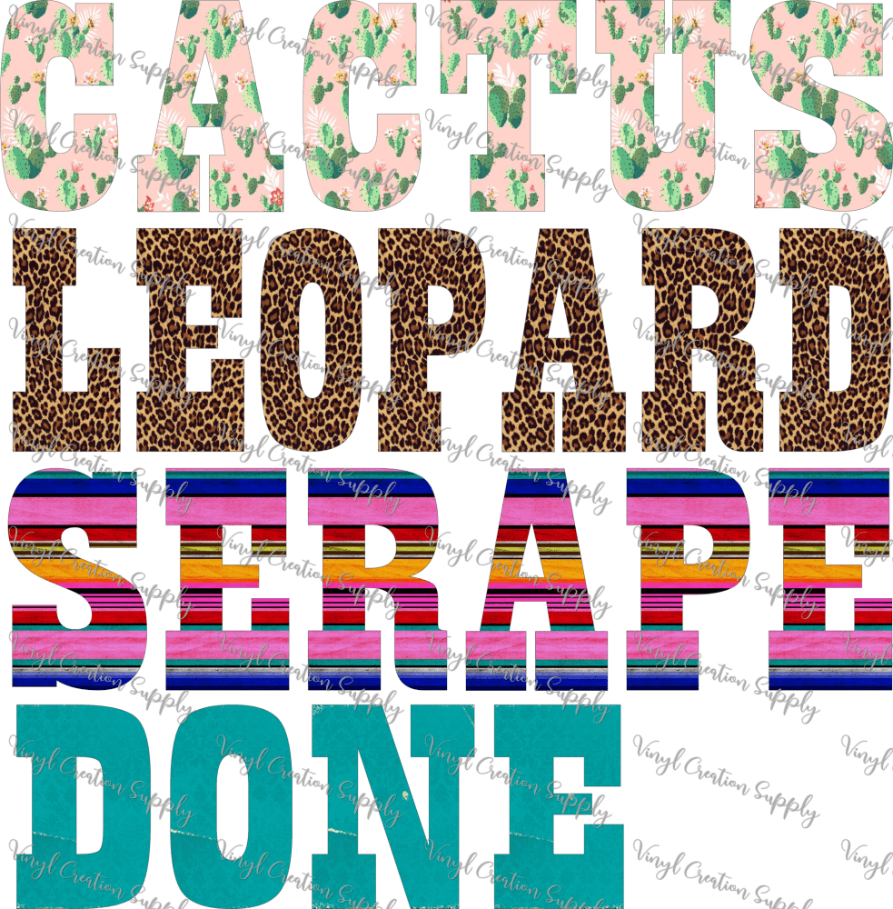 Cactus Leopard Serape Done – Vinyl Creation Supply