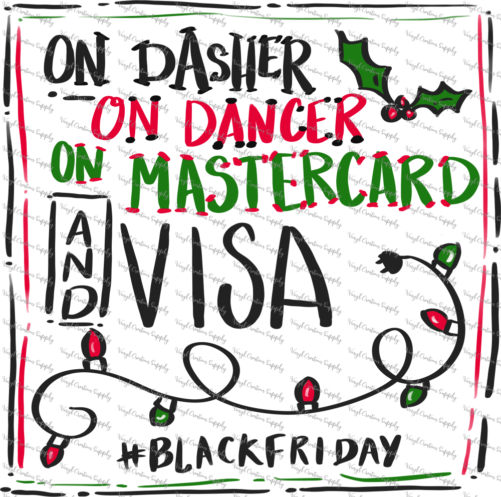 Dasher Dancer Mastercard Visa – Vinyl Creation Supply