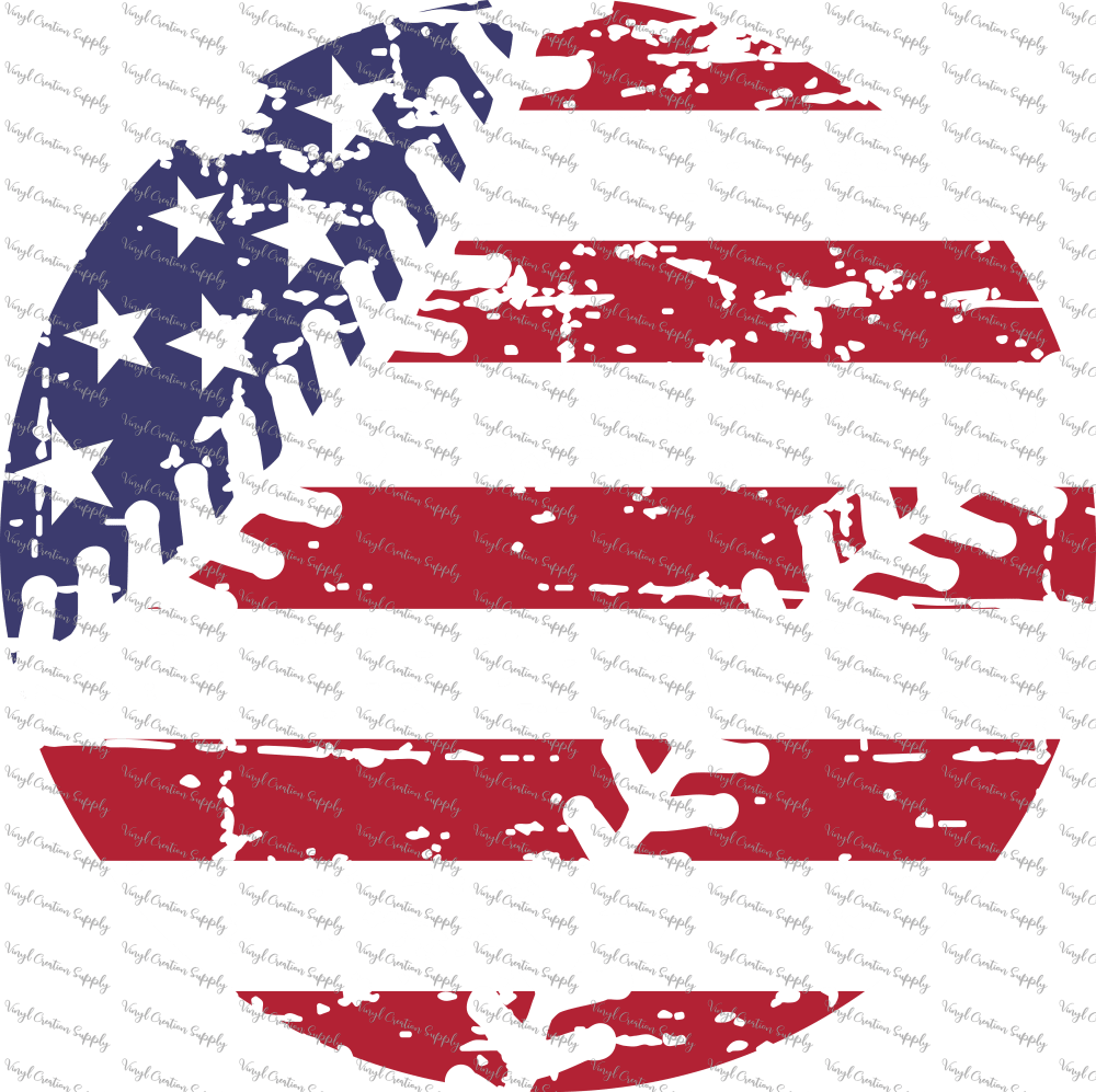 Distressed US Flag Baseball – Vinyl Creation Supply