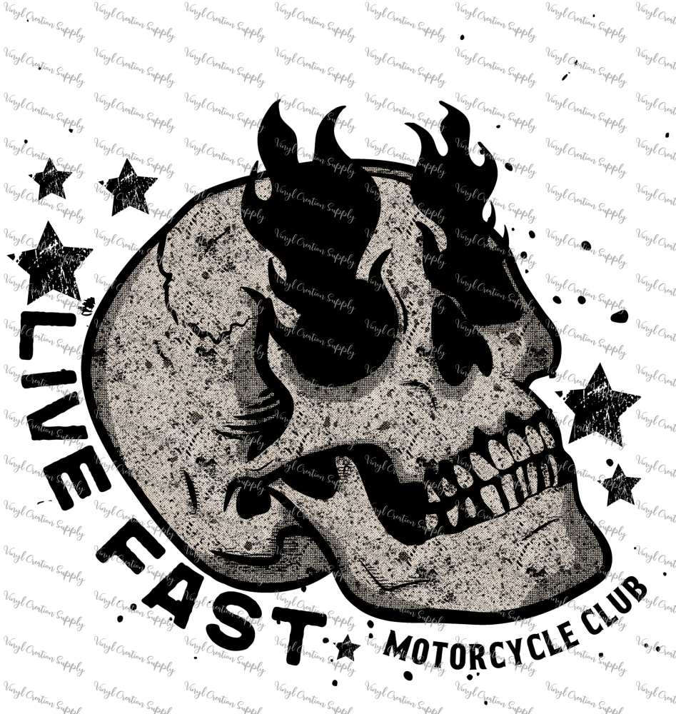 Live Fast Skull – Vinyl Creation Supply