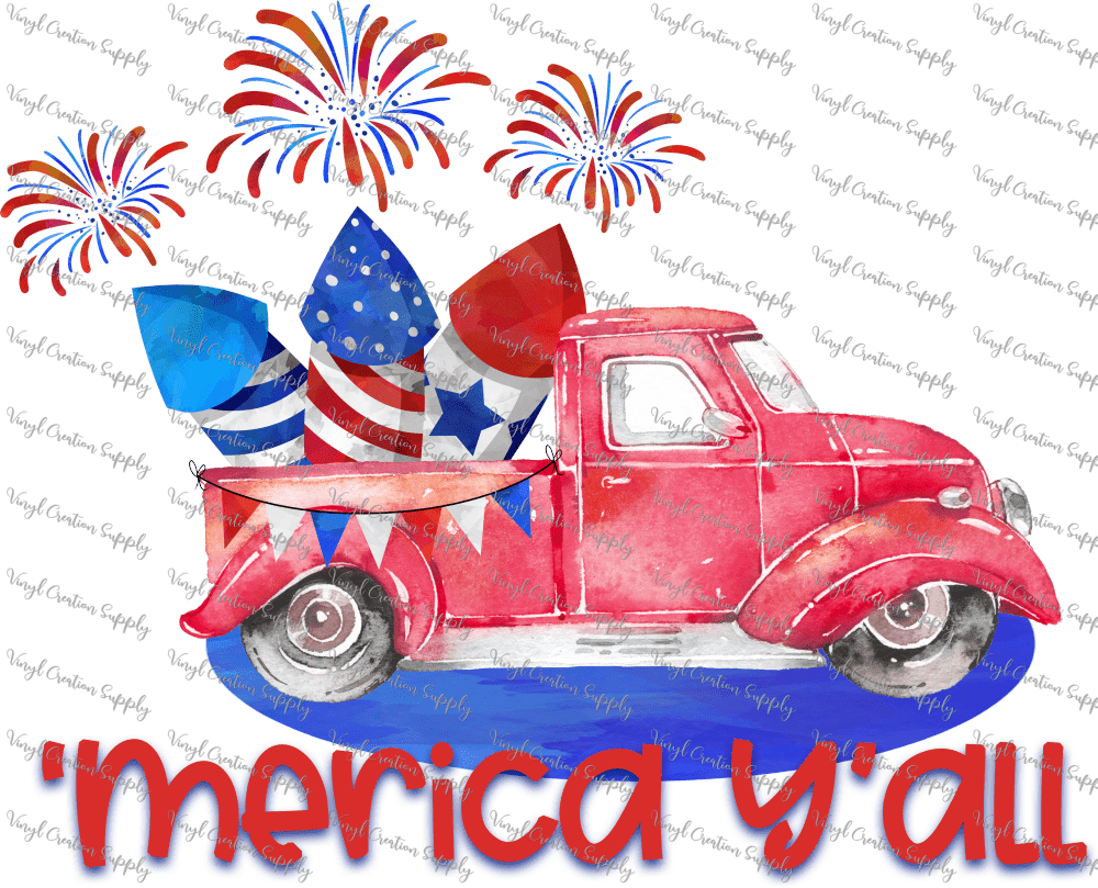 Merica Y'all Truck – Vinyl Creation Supply