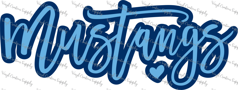 Mustang Script Navy Blue – Vinyl Creation Supply