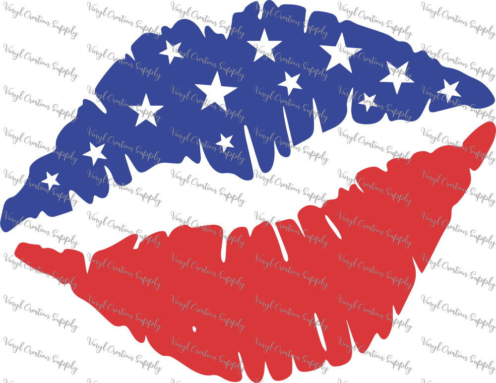 Patriotic Lips – Vinyl Creation Supply