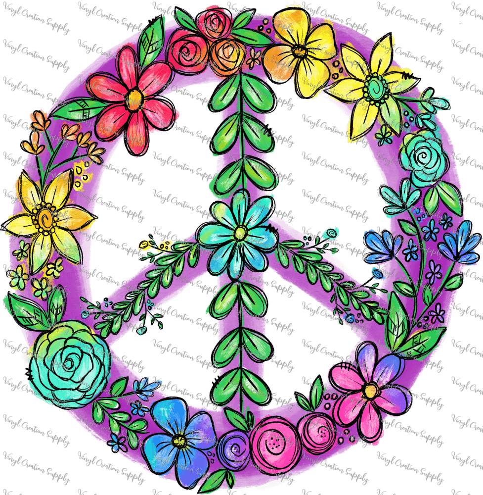 Rainbow Peace Sign – Vinyl Creation Supply