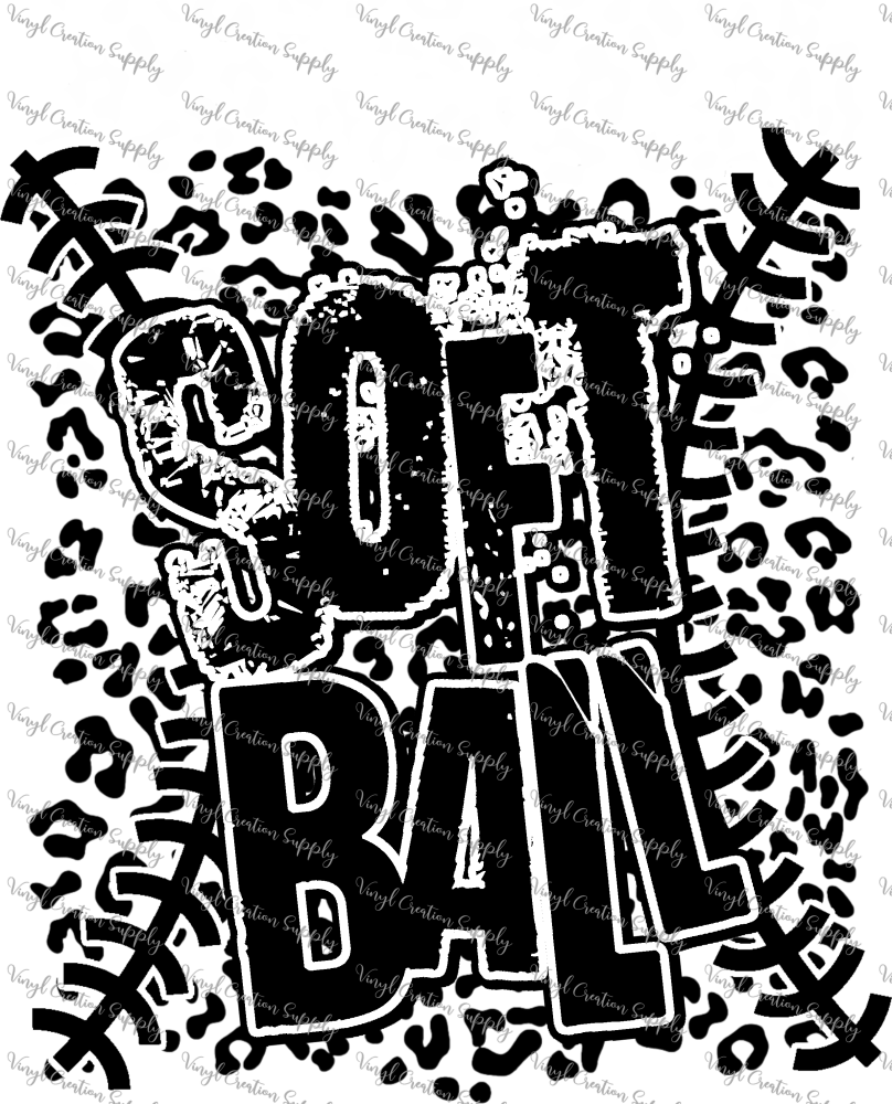 Softball Stitches Black – Vinyl Creation Supply